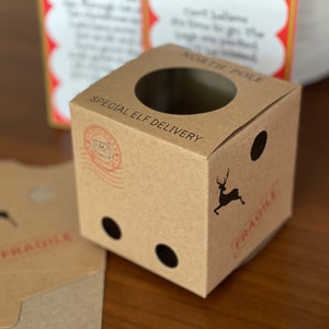 Funny Elf Accessory Elf Delivery Box With Arrival Letter and Departure ...