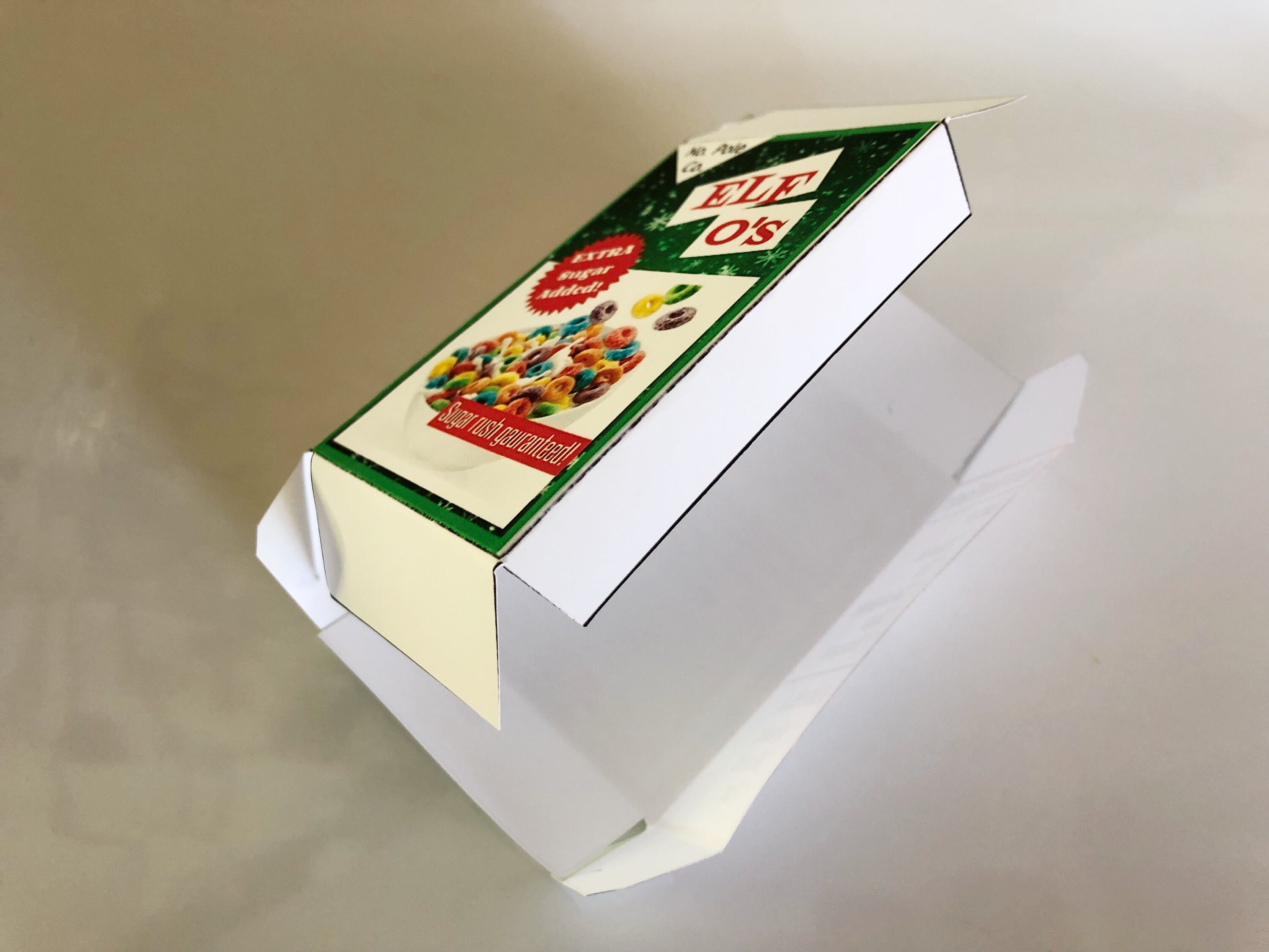 Elf Sized Cereal Box Template - Etsy