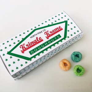 Elf Doughnut Box Printable - Etsy