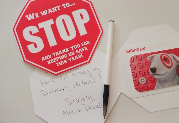 Crossing Guard or Bus Driver Printable Thank You Card - Etsy