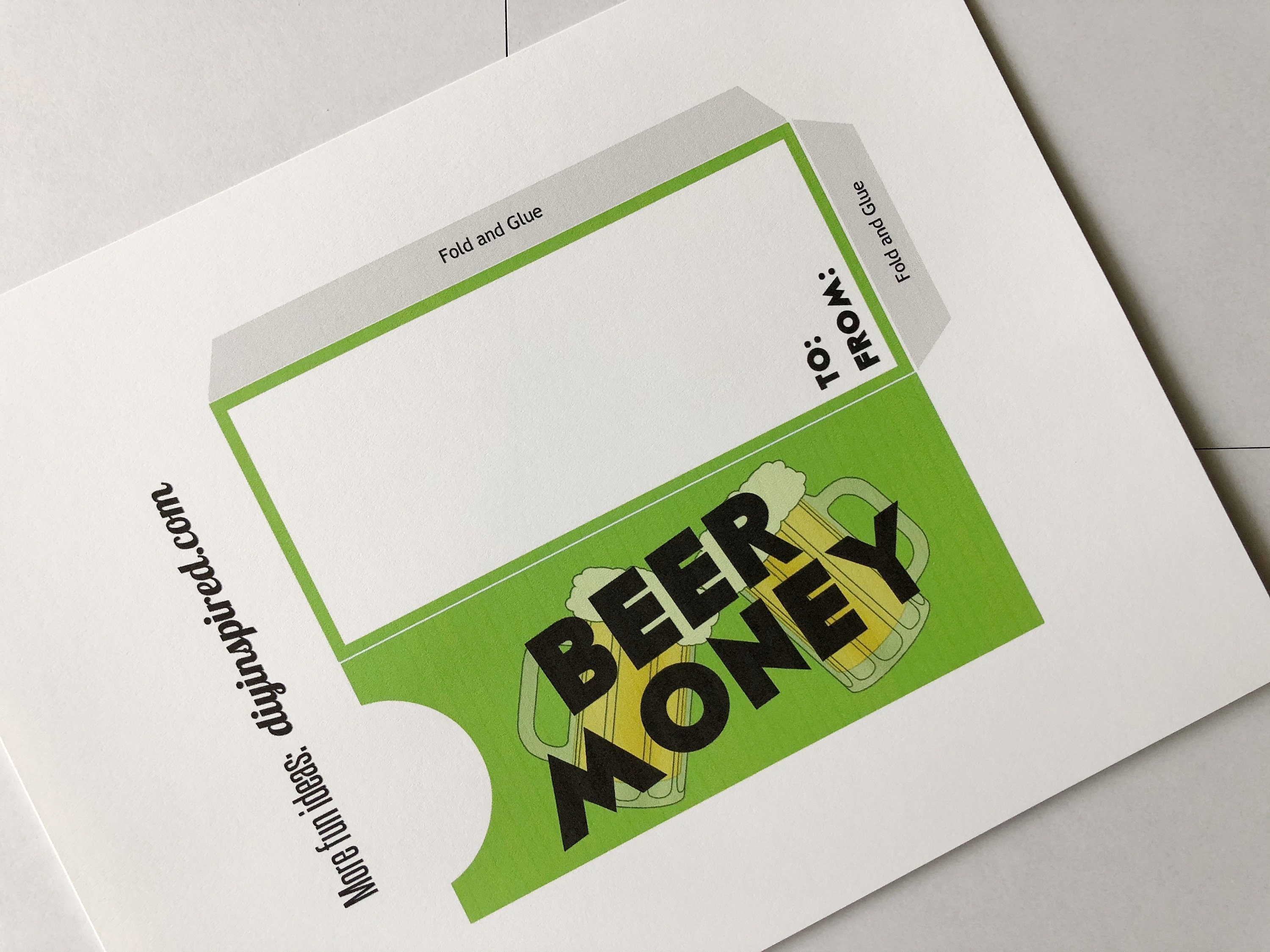 Beer Money Gift Envelope: Funny Printable Birthday Card (PDF) - Etsy