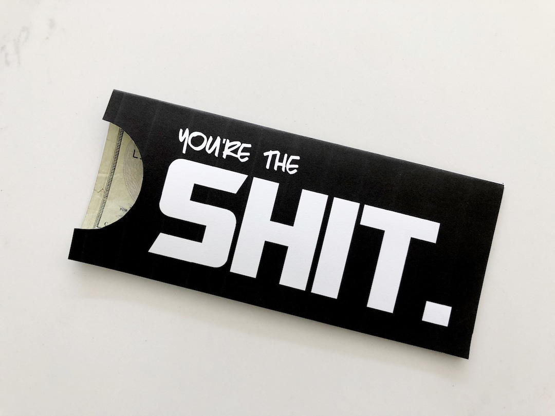 You're the Shit Funny Printable Money Holder - Etsy