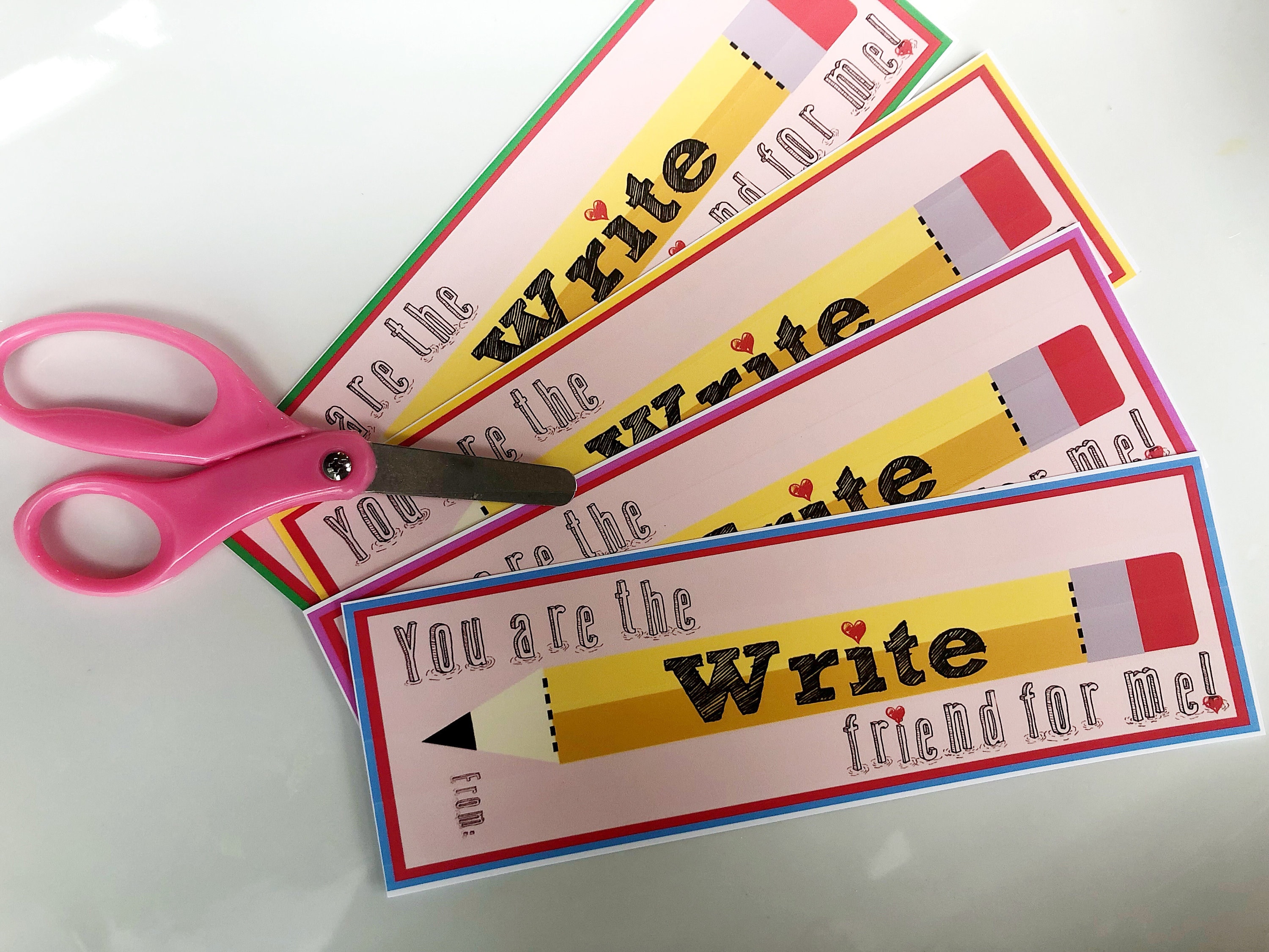 Pencil Printable Valentine you Are the Write Friend for Me - Etsy