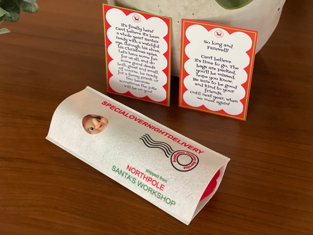 Funny Elf Accessory - Elf Delivery Envelope With Arrival Letter and ...