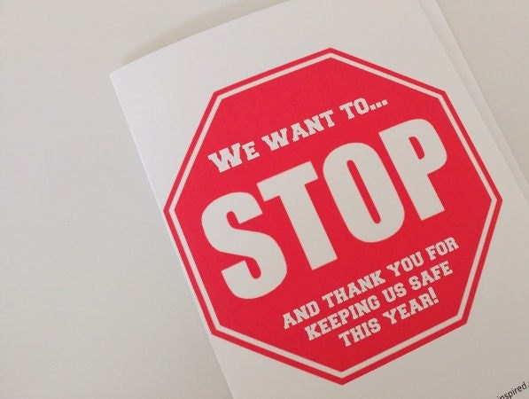 Crossing Guard or Bus Driver Printable Thank You Card - Etsy