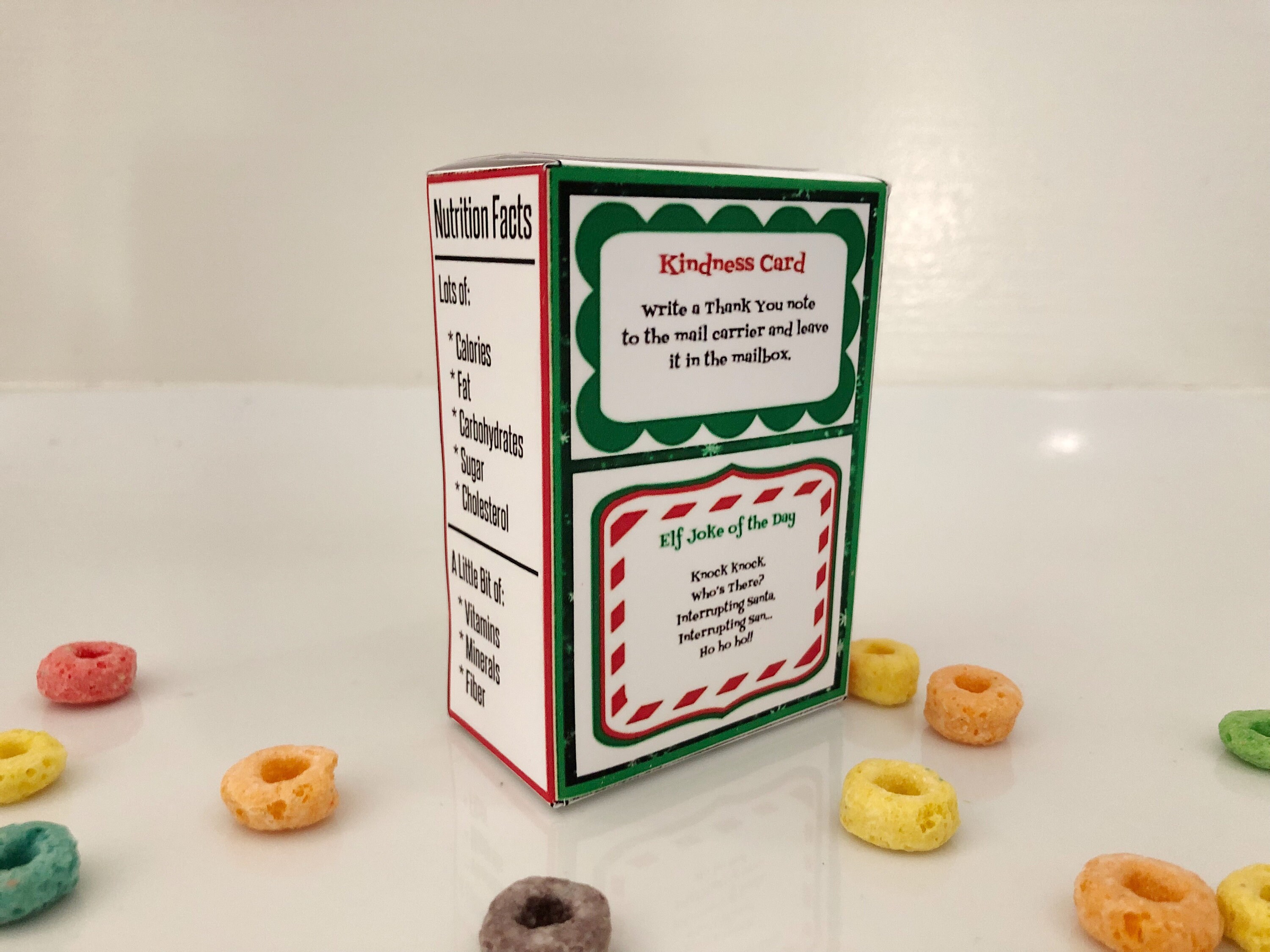 Elf Sized Cereal Box Template - Etsy