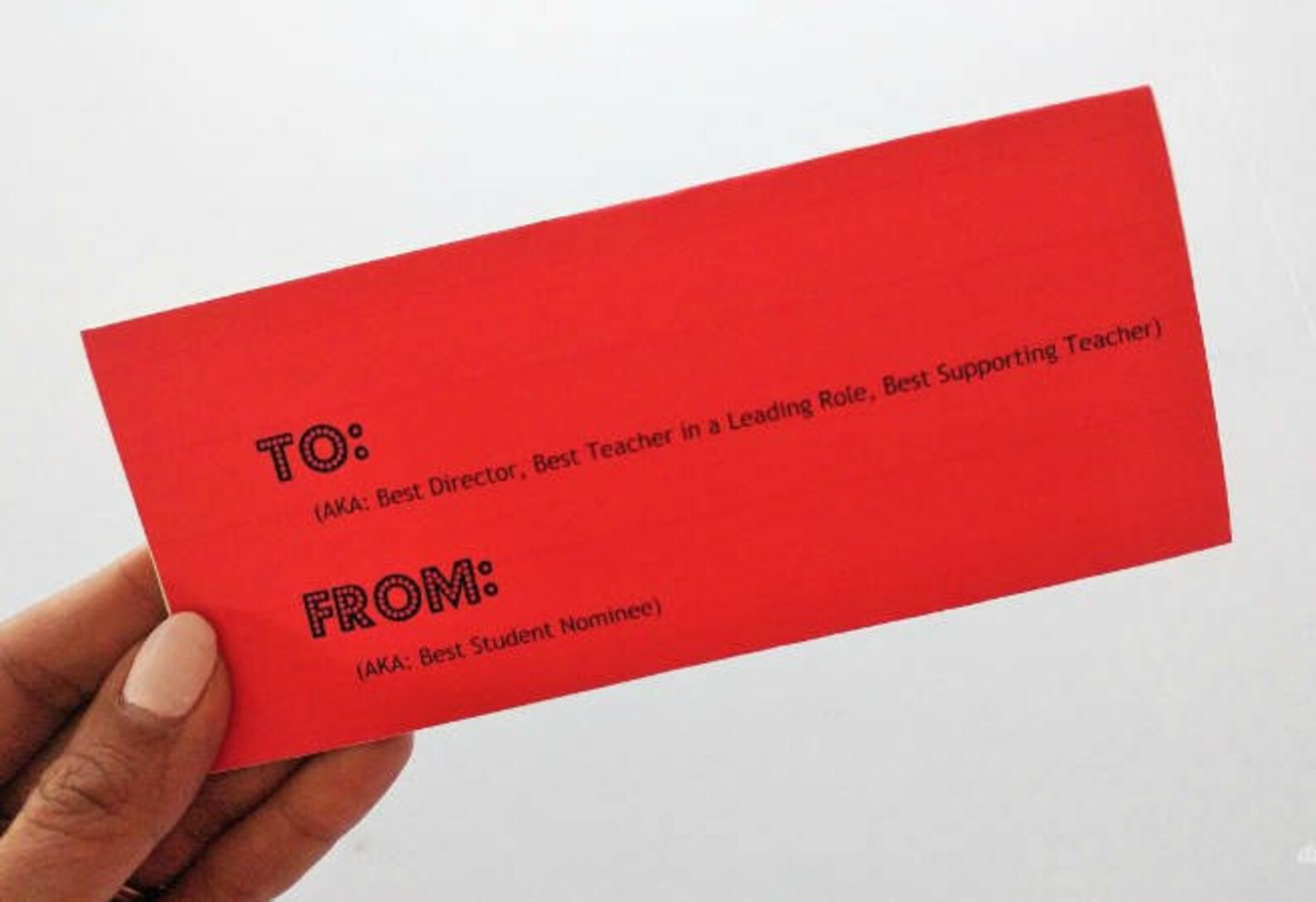 Thank You Teacher Movie Ticket Printable Envelope | Etsy