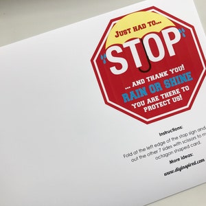Crossing Guard Printable Thank You Card - Rain or Shine - Etsy