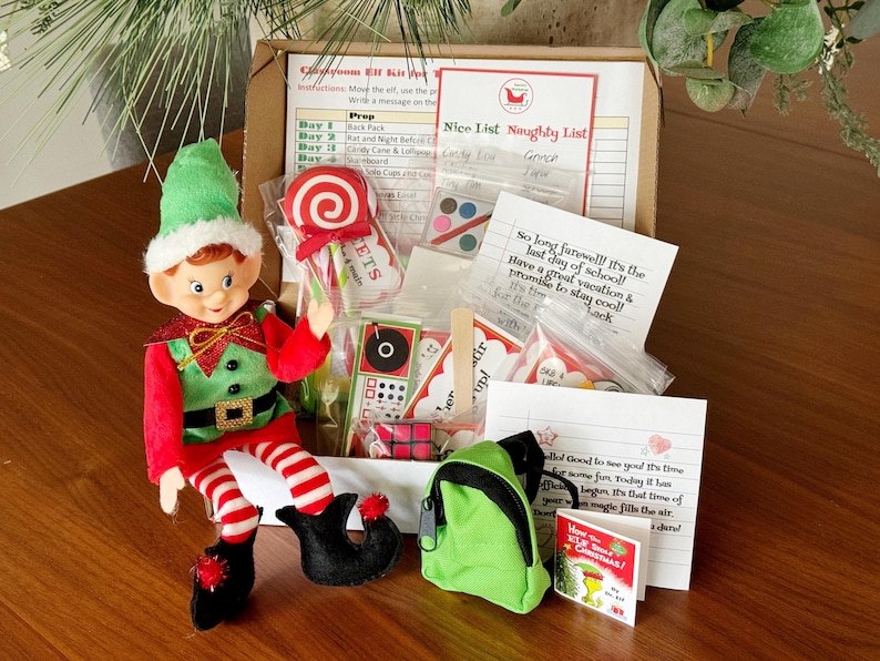 Teacher Classroom Elf Kit: 12 Days of Christmas Activities - Etsy