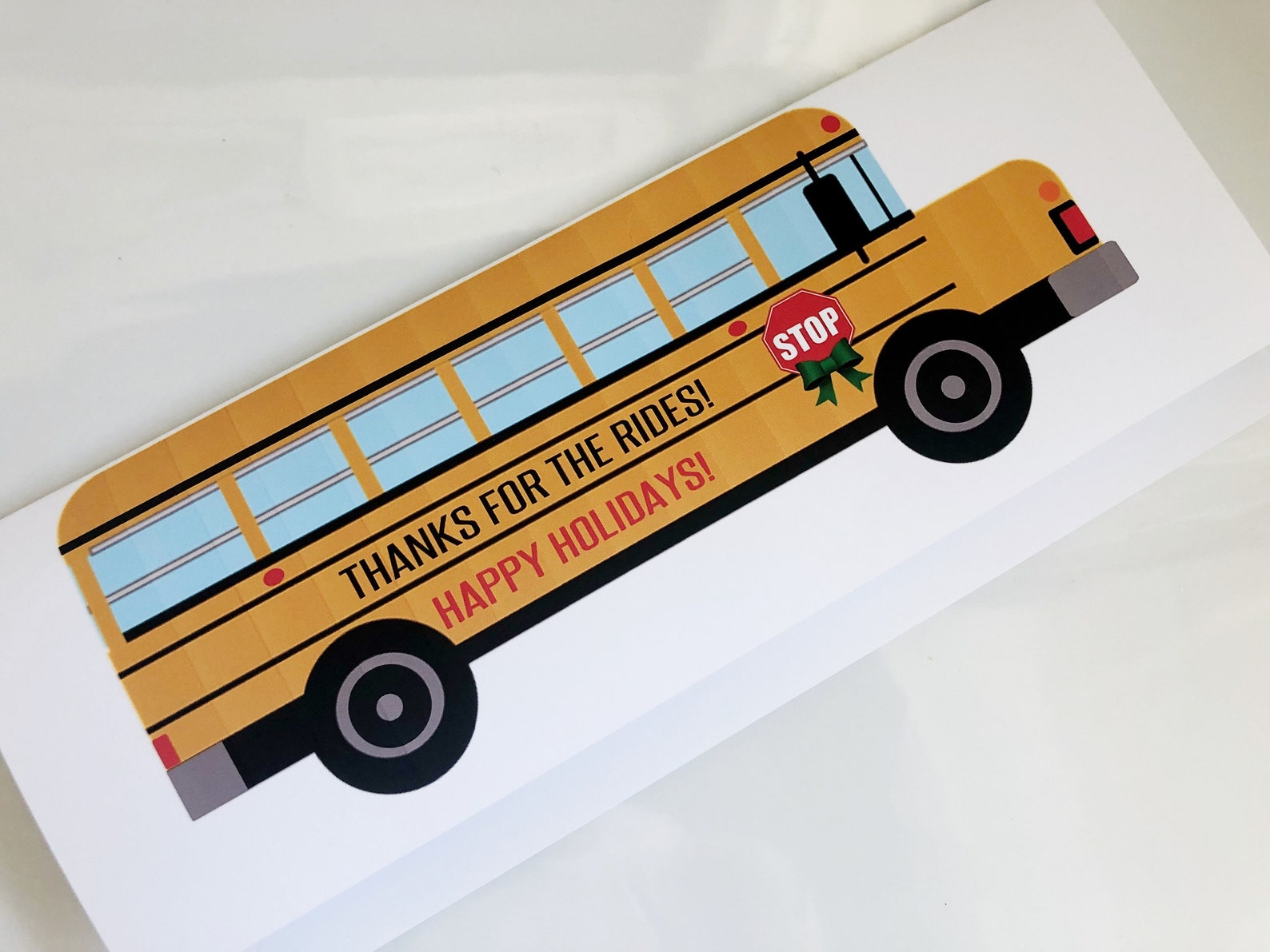 Bus Driver Christmas Card - Etsy