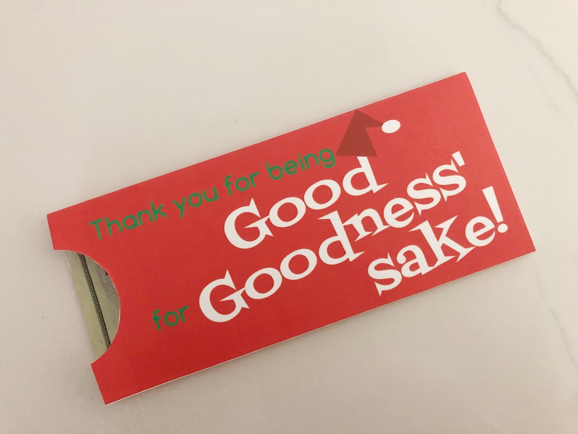 Good for Goodness Sake Funny Printable Money Holder - Etsy