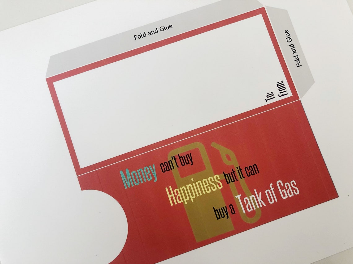 Gas Money - Cash Money Envelope Printable - Etsy