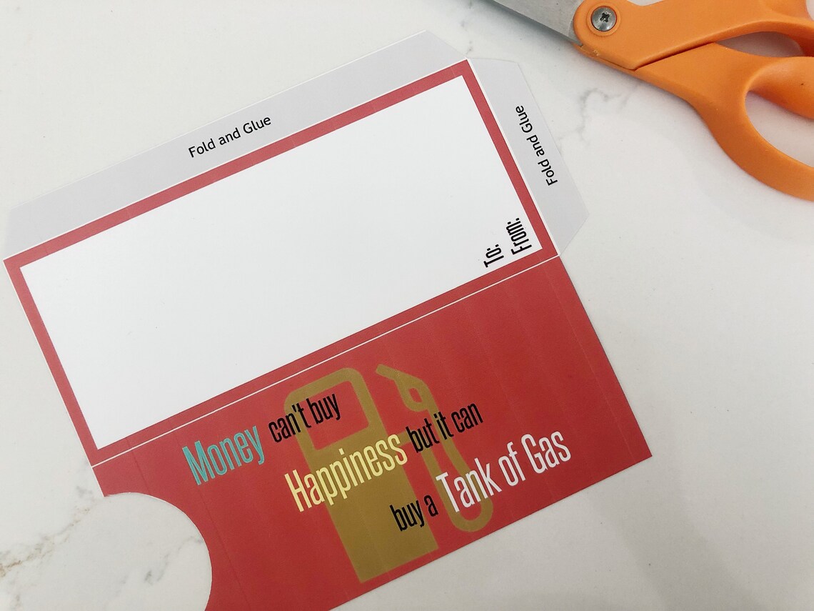 Gas Money Cash Money Envelope Printable | Etsy