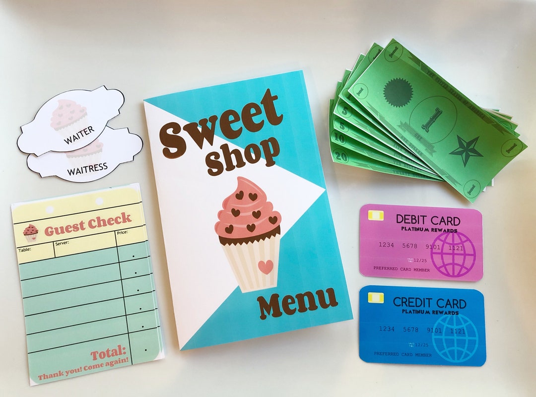 Play Restaurant Printables - Sweet Shop/bakery/bake Shop - Etsy
