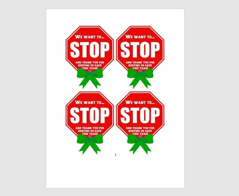 Crossing Guard or Bus Driver Christmas Gift Tags Printable - Etsy