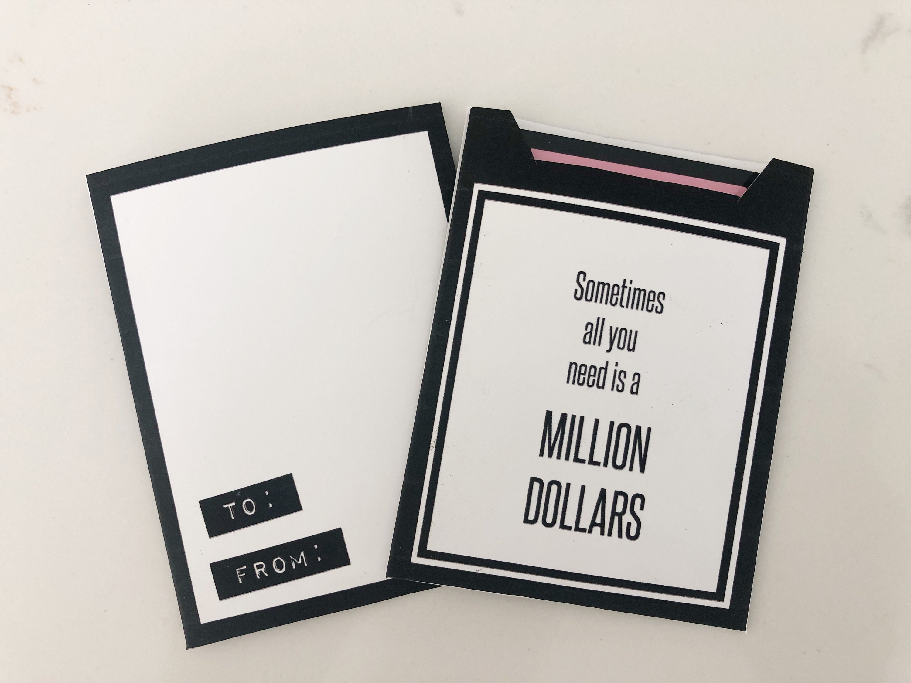 MILLION DOLLARS Gift Card Printable - Etsy