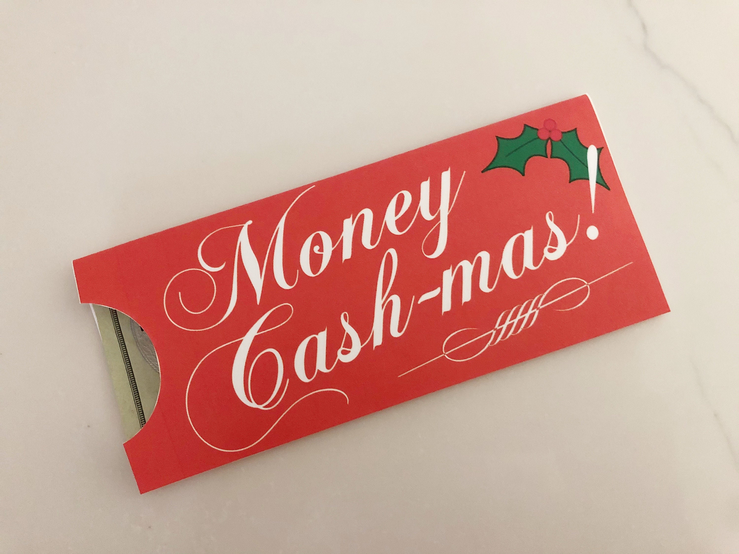 Money Cash-mas Funny Christmas Printable Money Holder - Etsy