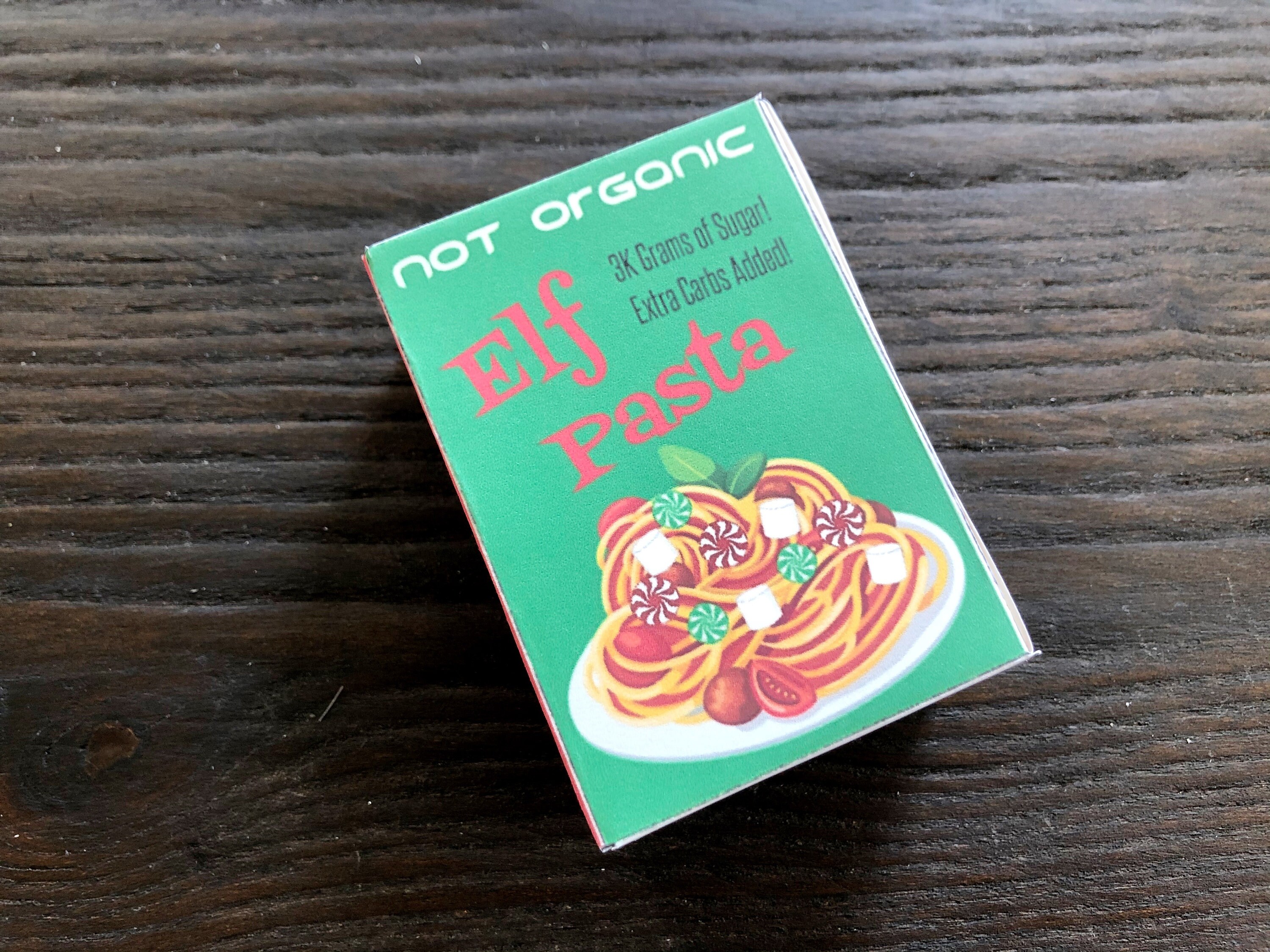 Elf Sized Printable Spaghetti Pasta Box Instant Download - Etsy