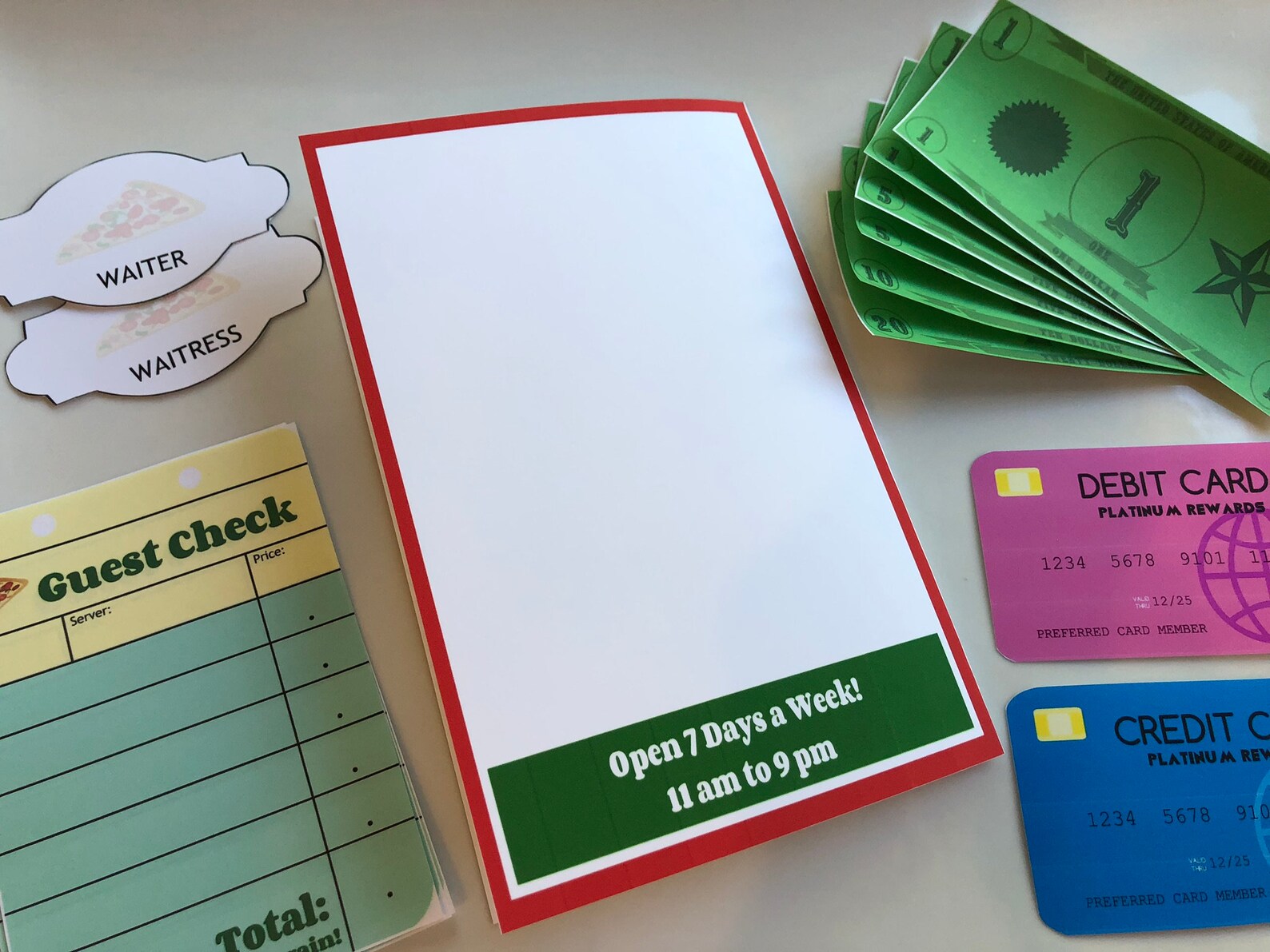 Play Restaurant Printables Pizza Shop | Etsy