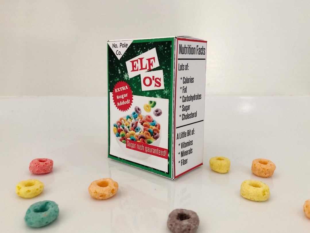 Elf Sized Cereal Box Template - Etsy