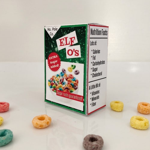 Elf Sized Cereal Box Template - Etsy