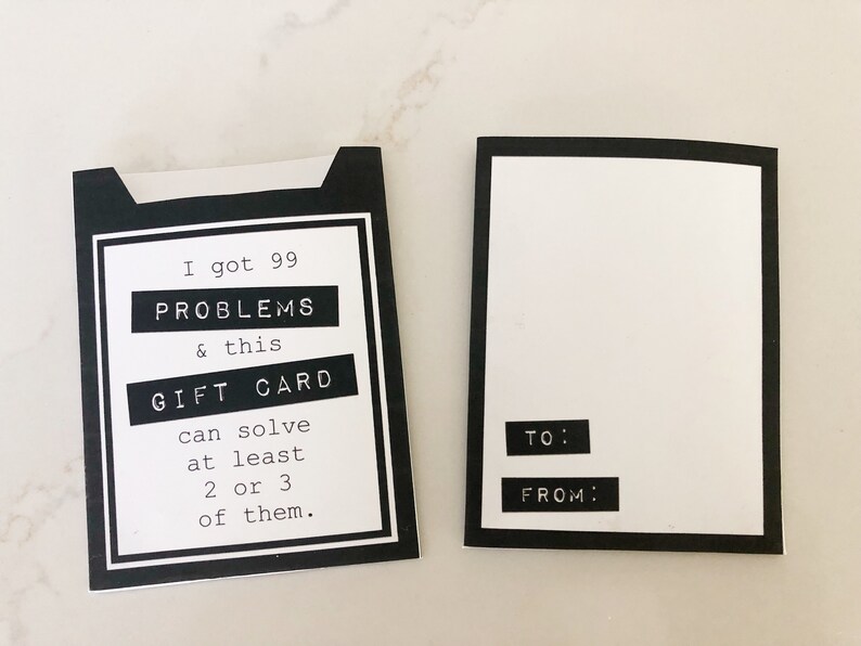 I Got 99 Problems Printable Gift Card Holder - Etsy