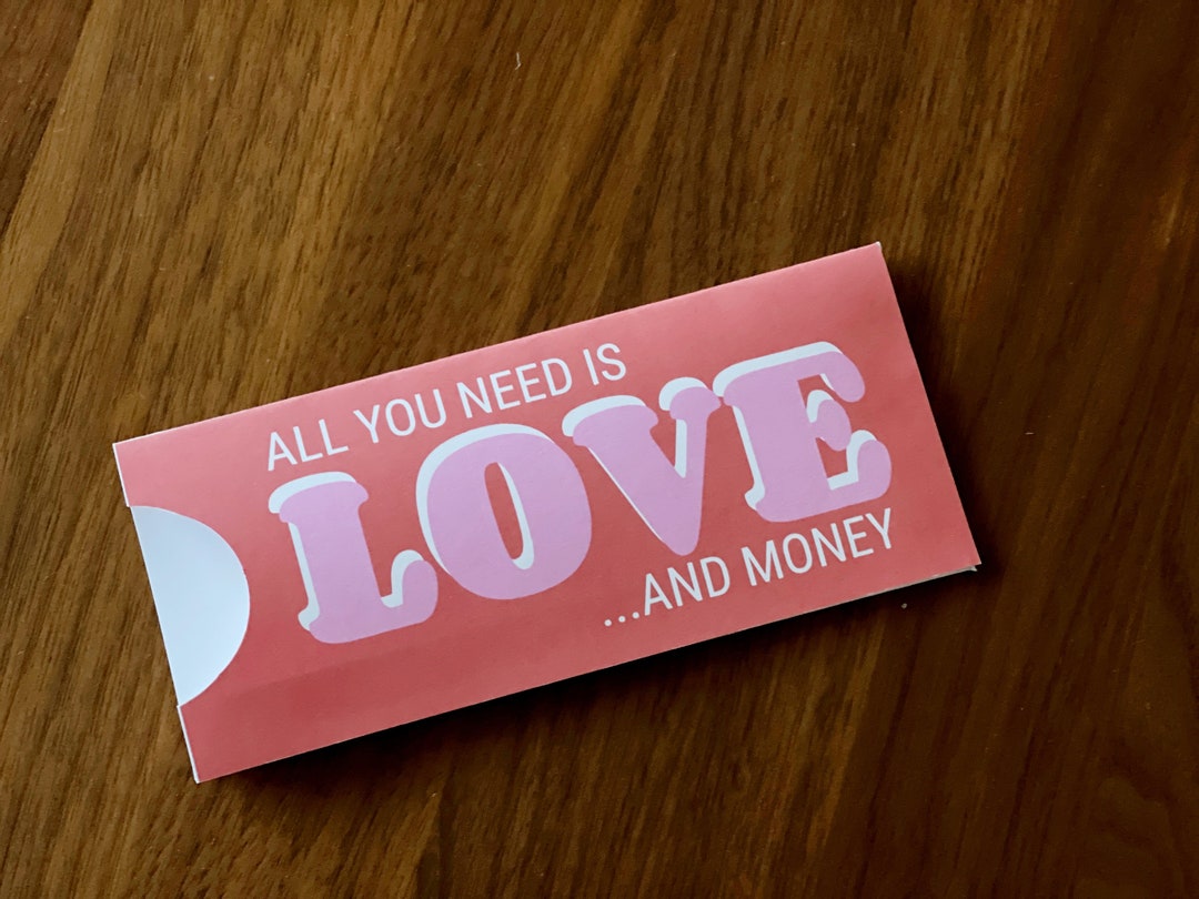 Love and Money Funny Valentine's Day Money Holder - Etsy