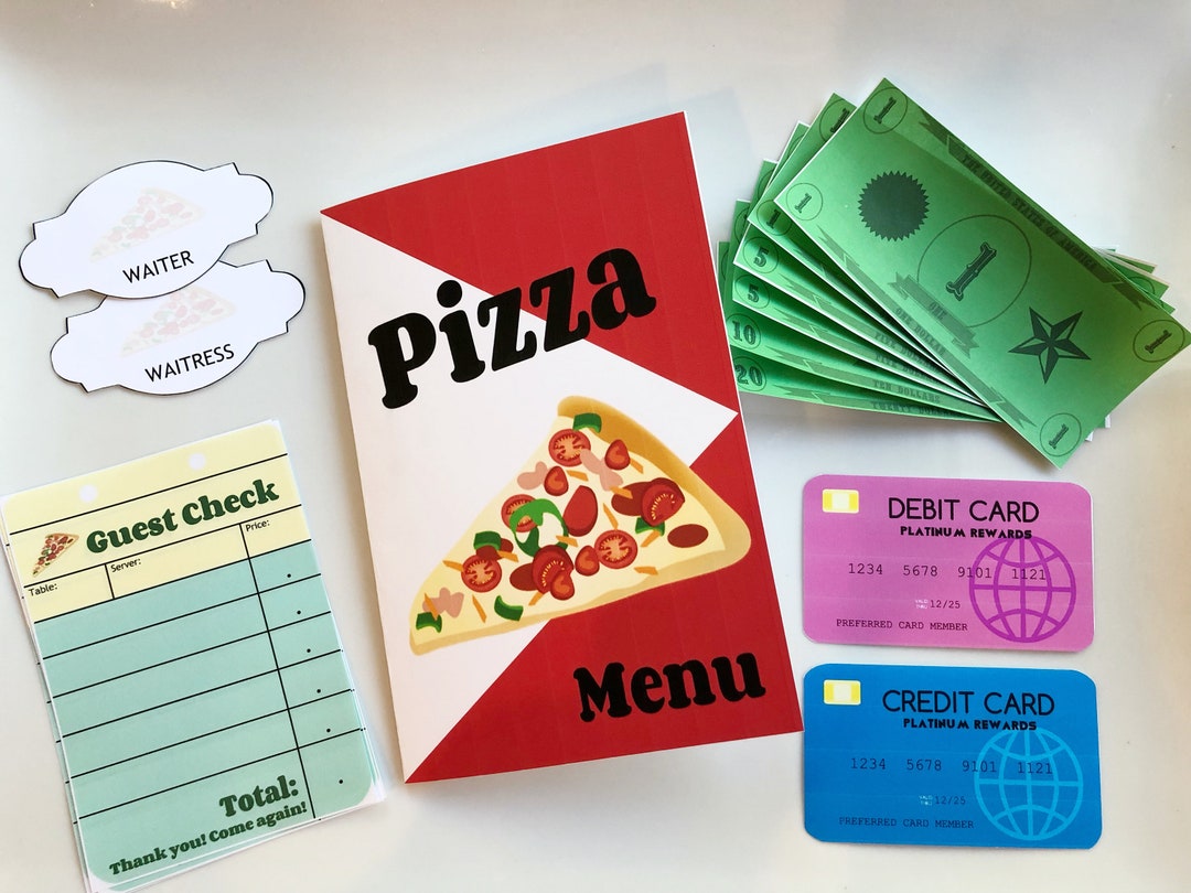 Play Restaurant Printables - Pizza Shop - Etsy