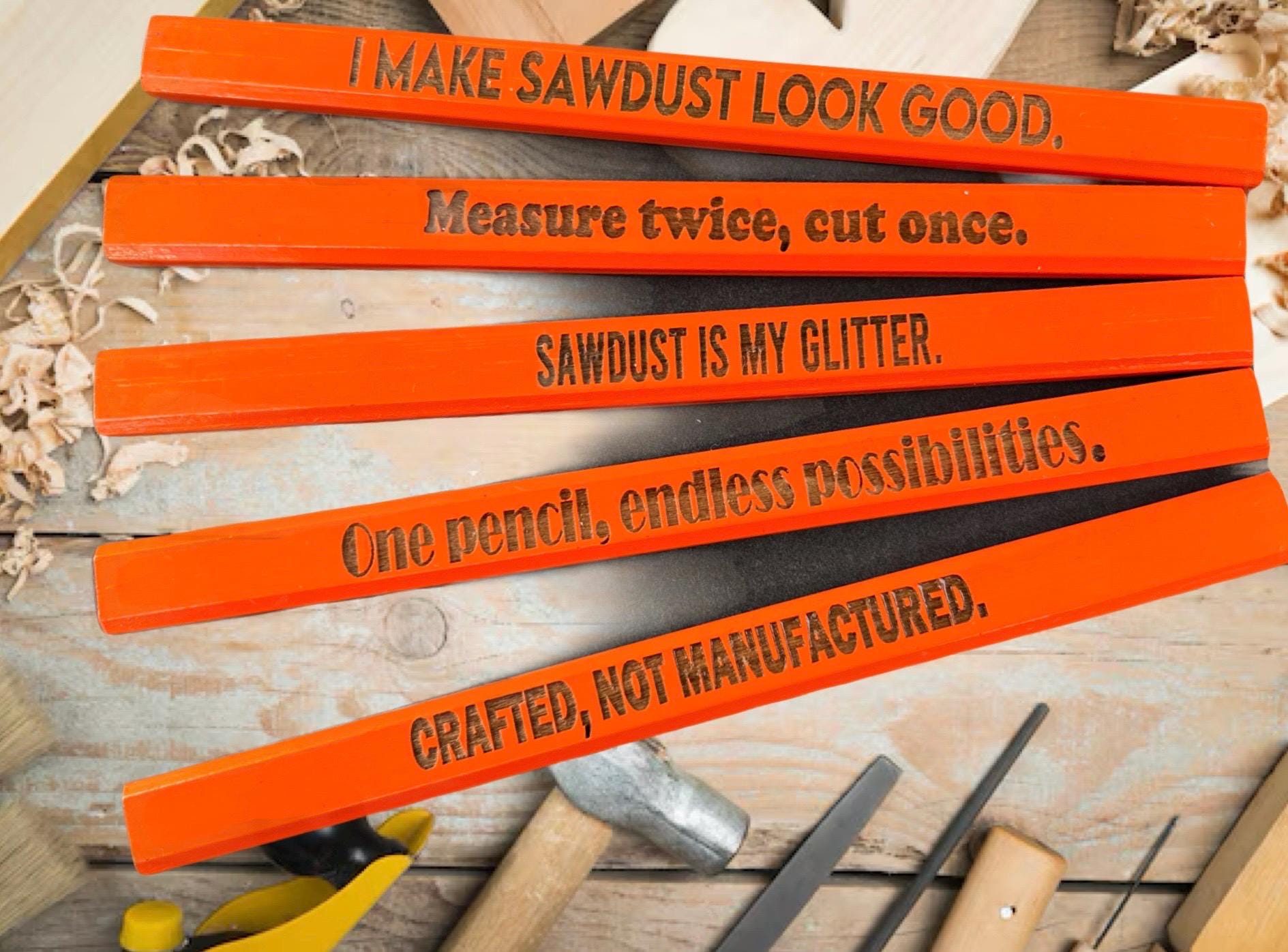 Personalized Carpenter Pencil Laser Engraved Custom Carpenter Pencil ...