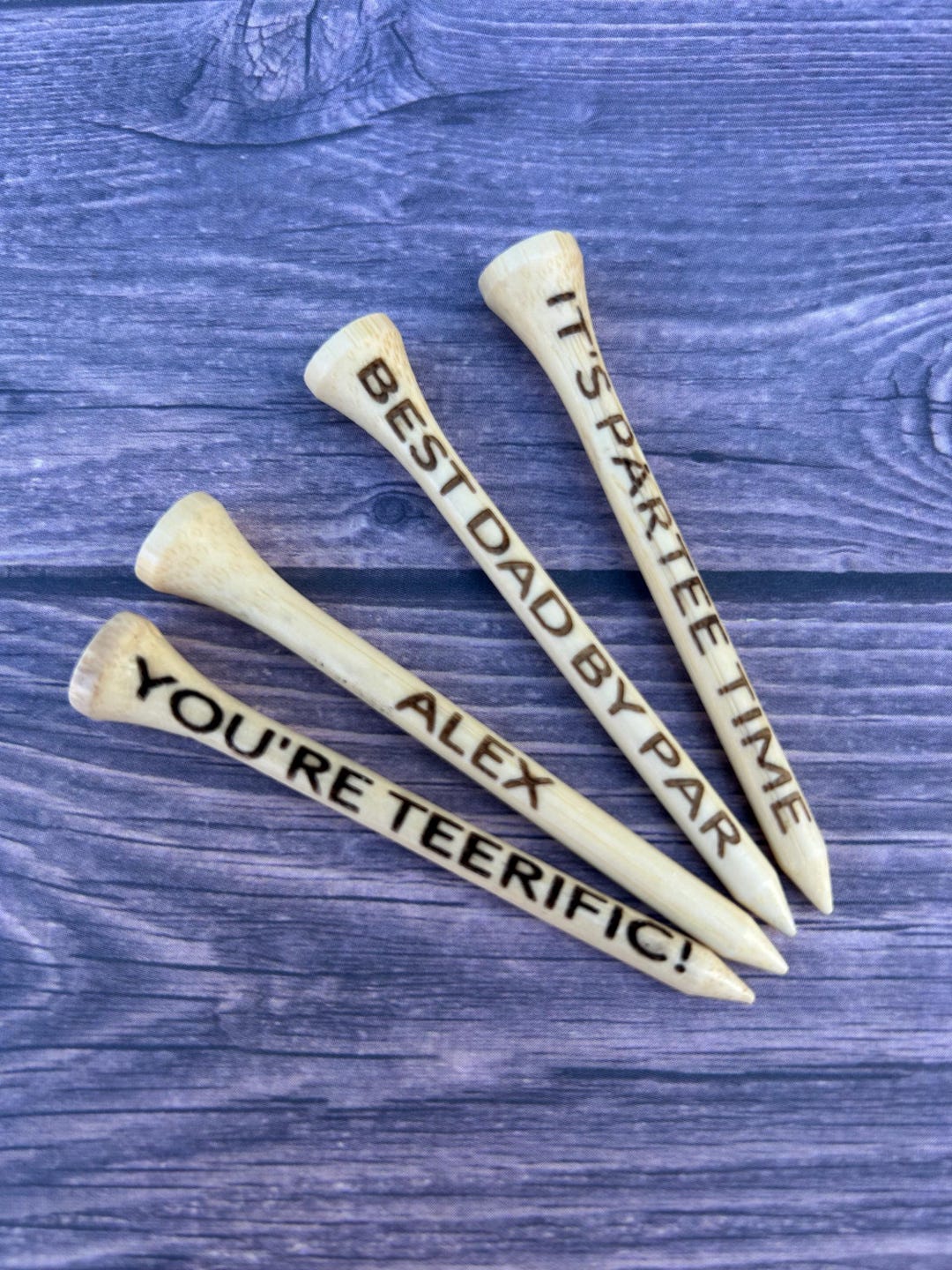 Personalized Bamboo Laser Engraved Golf Tees Custom Laser Engraved Golf ...