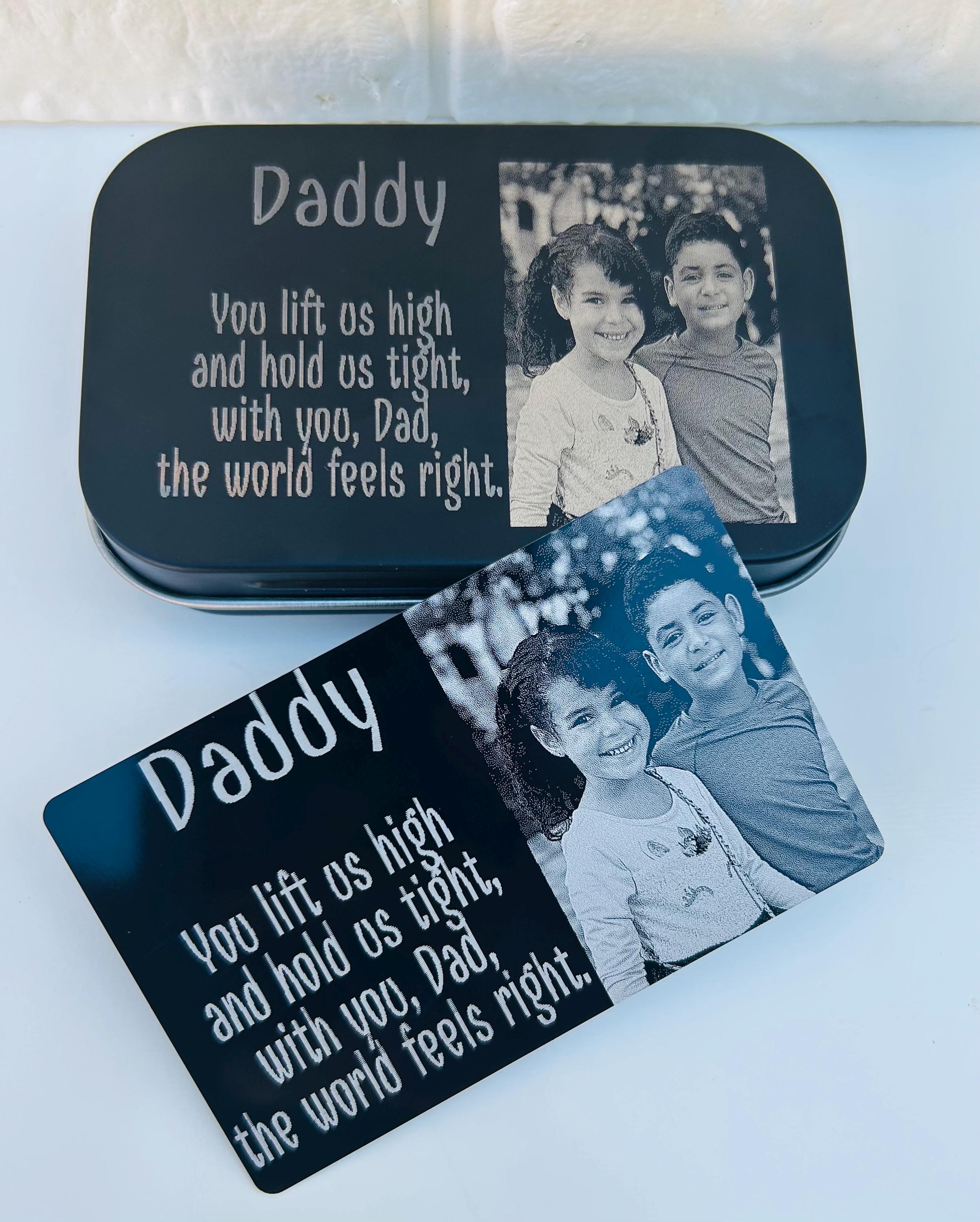 Photo Wallet Metal Wallet Card Insert Laser Engraved Personalized ...