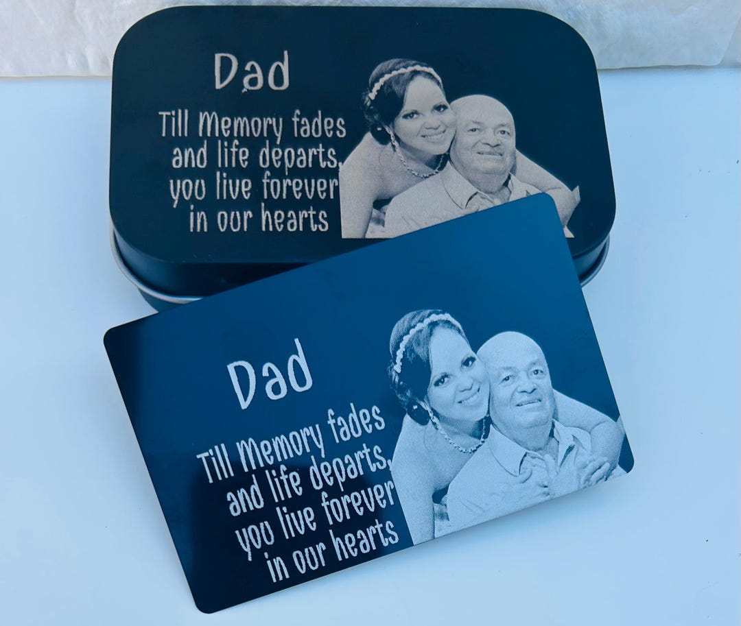 Photo Wallet Metal Wallet Card Insert Laser Engraved Personalized ...