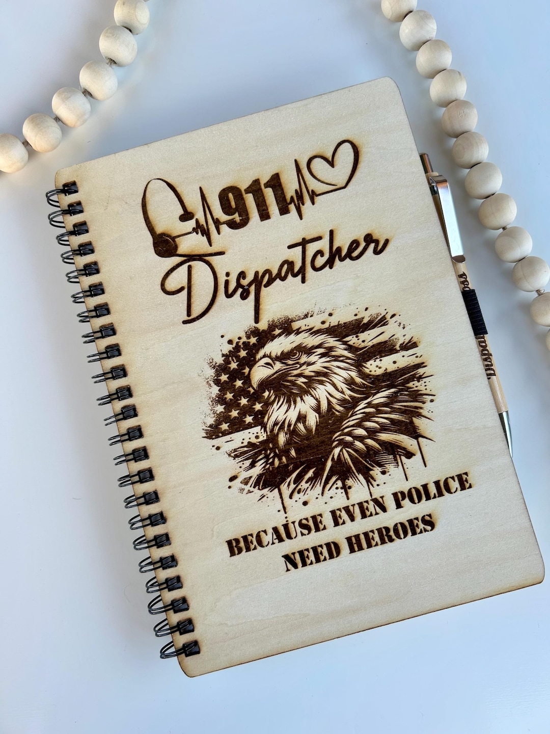Dispatcher Appreciation Spiral Lined Wooden Notebook With Pen ...