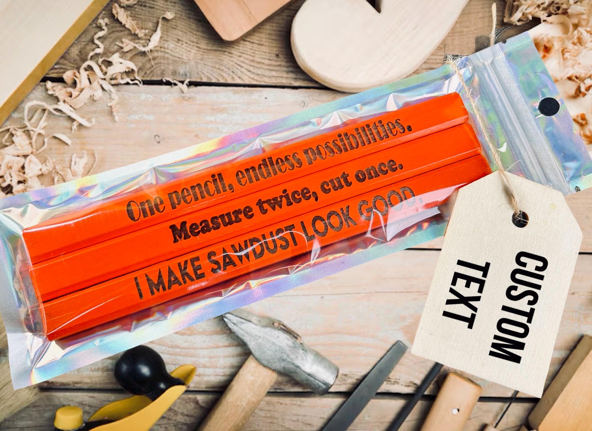Personalized Carpenter Pencil Laser Engraved Custom Carpenter Pencil ...