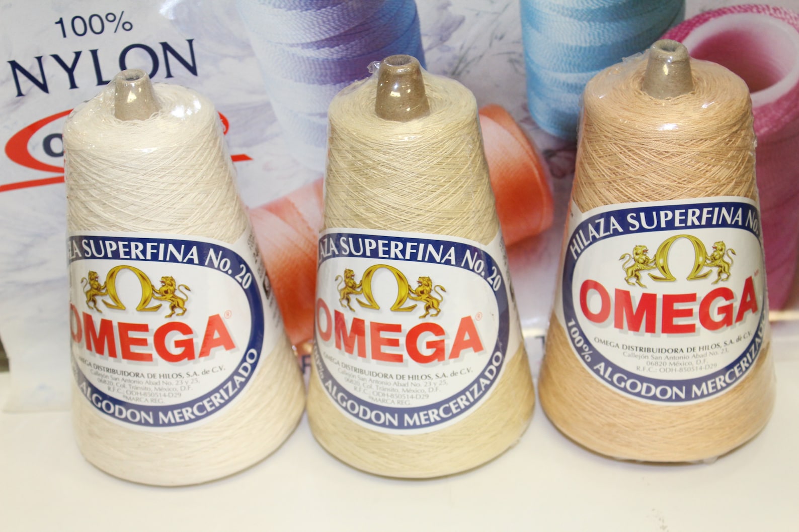 Omega Crochet Cotton Thread: White Hilaza Superfina Cone (240grams) - Etsy