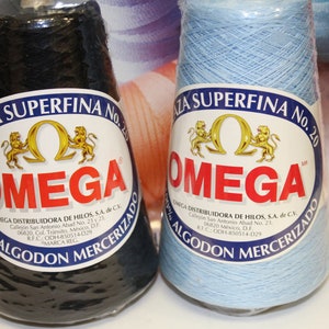 Omega Crochet Cotton Thread: White Hilaza Superfina Cone (240grams) - Etsy