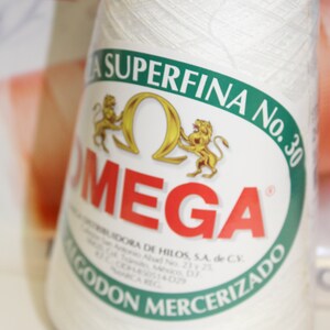 Omega Crochet Cotton Thread: White Hilaza Superfina Cone (240grams) - Etsy