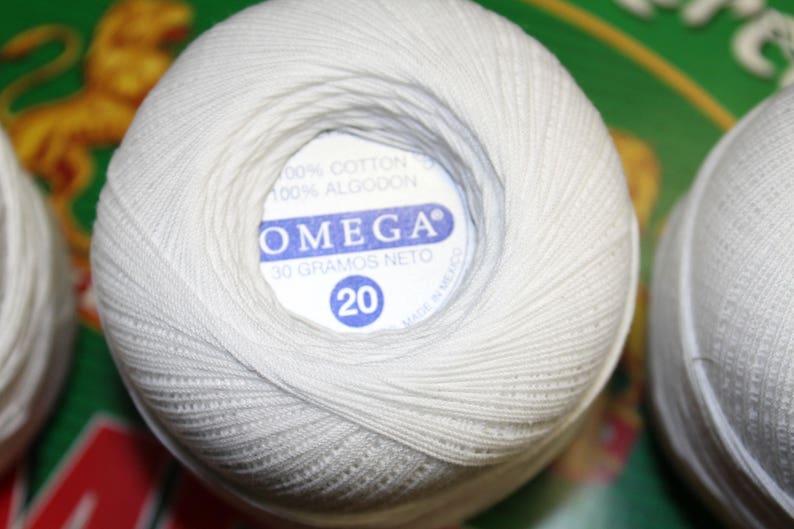 Omega Crochet Cotton Thread #20 - 6 Balls - Etsy