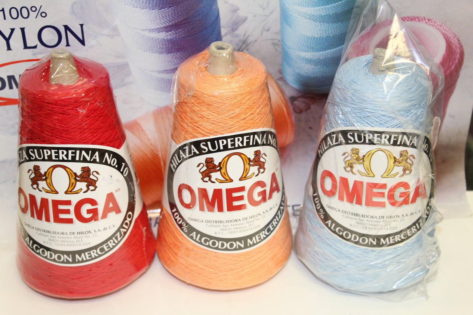 Omega Crochet Cotton Thread: White Hilaza Superfina Cone (240grams) - Etsy