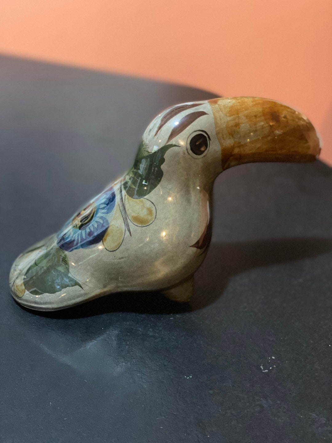 Mexican Tonala Pottery Toucan-vintage Mexican Pottery, Mexican Critter ...