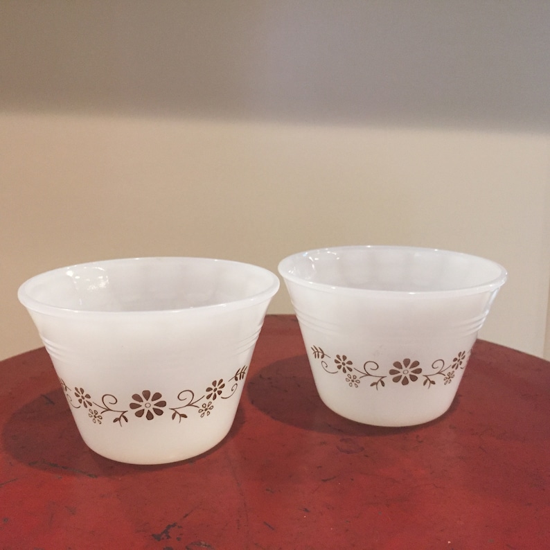 Custard Cups Dynaware Pyr-o-rey Vintagemilk Glass - Etsy