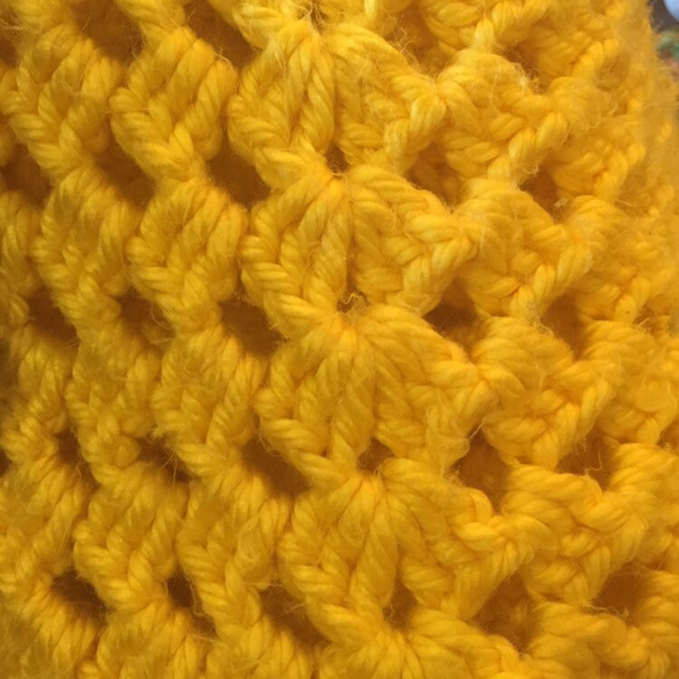 VTG Crochet Afghan in Yellow and Green Super Heavy Weighs 5 | Etsy