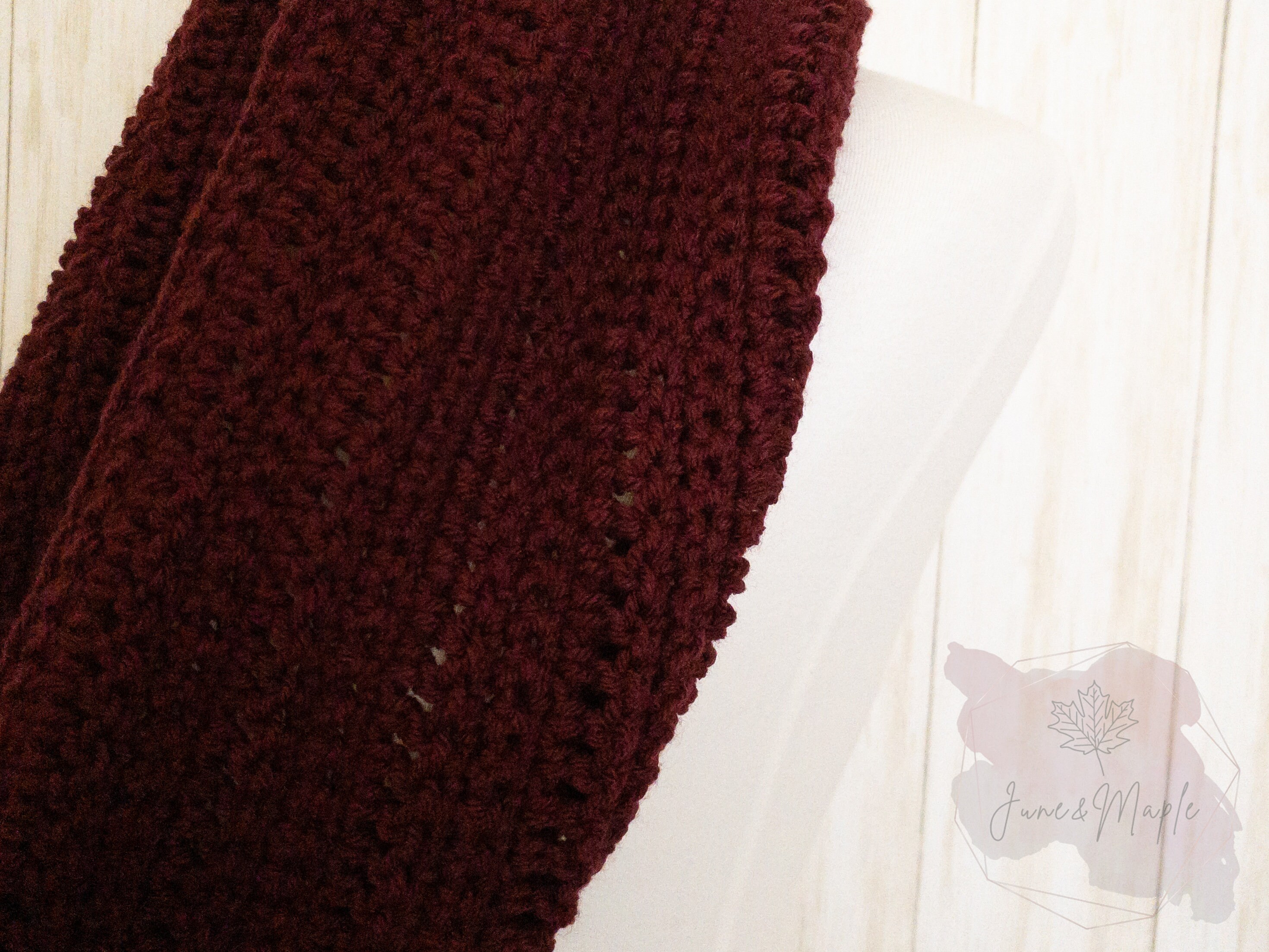 Maroon Cowl Scarf, Chunky Maroon Scarf, Maroon Infinity Scarf, Maroon ...