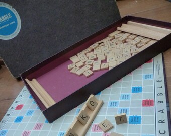 Vintage Scrabble Set Complete Original Game With Wooden - Etsy UK