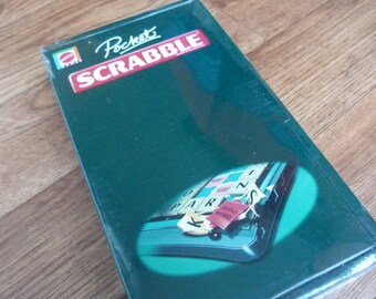 Vintage Pocket Scrabble Magnetic Set, Hard Plastic Folding Case ...