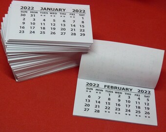 2022 Mini Calendar | Etsy