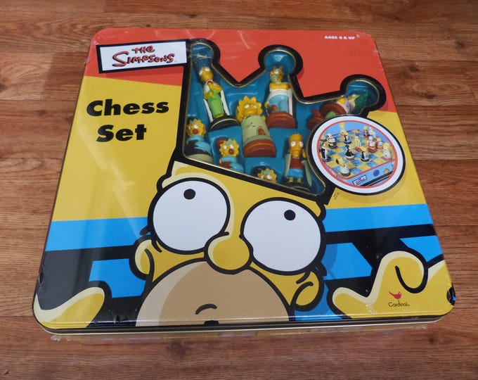 Vintage SEALED the Simpsons 3D Chess Set in Tin With Folding Board ...
