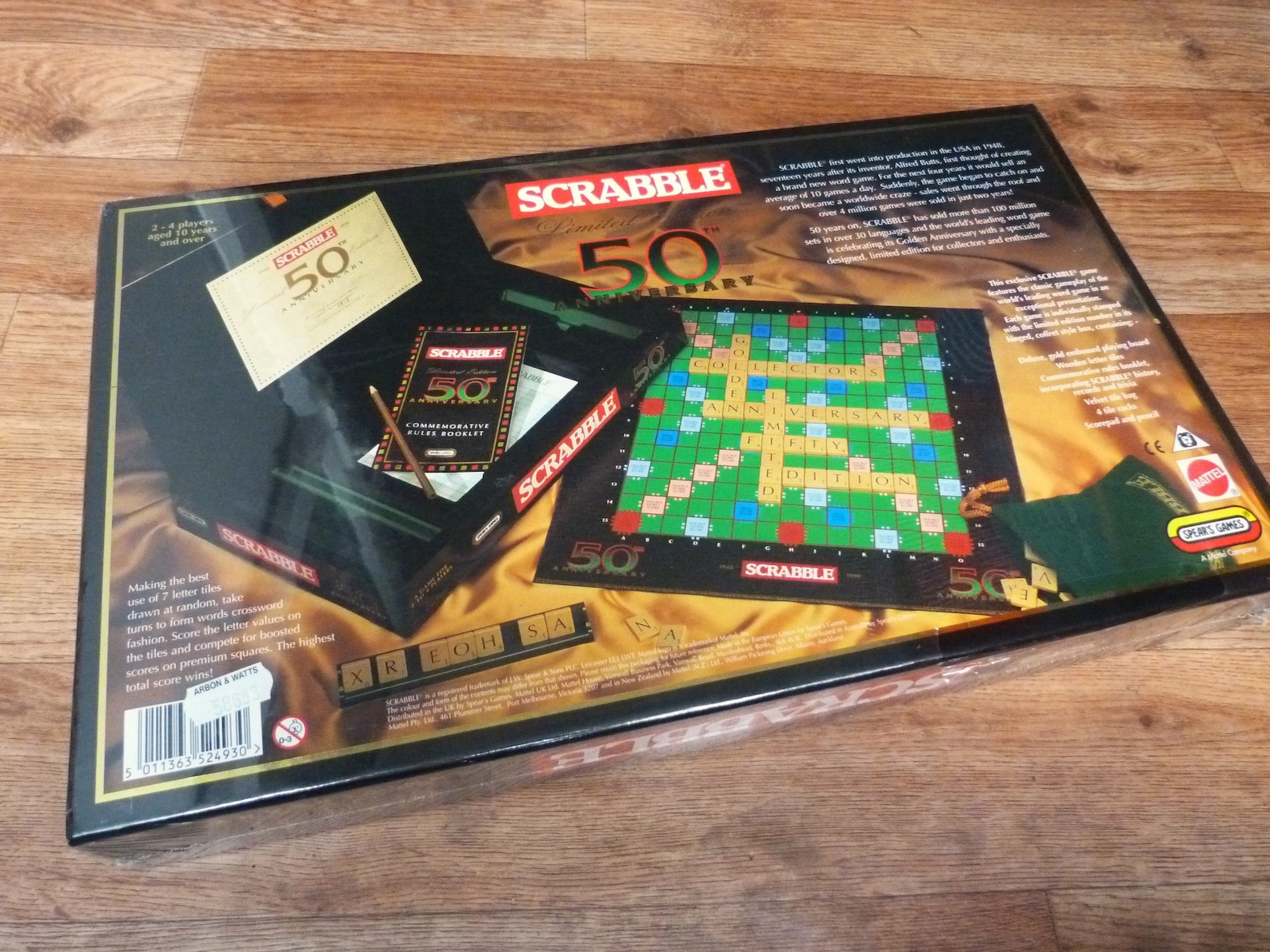 SEALED Scrabble 50th Anniversary Limited Edition Special Set, Complete ...