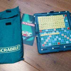 Vintage Pocket Scrabble Magnetic Set, Hard Plastic Folding Case ...
