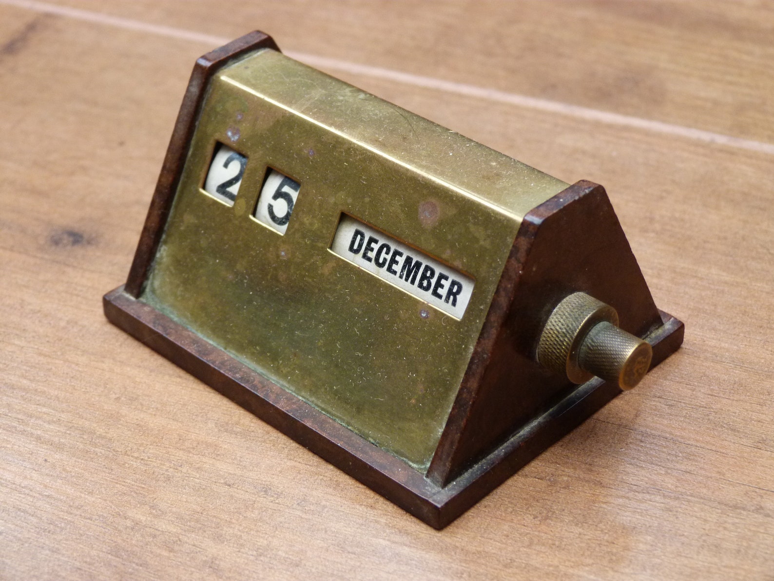 Vintage Perpetual Calendar Triangular Shape Heavy Brassy Metal | Etsy